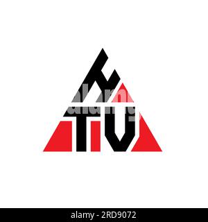 HTV-Logo mit Dreiecksbuchstaben und Dreiecksform. Monogramm mit HTV ...