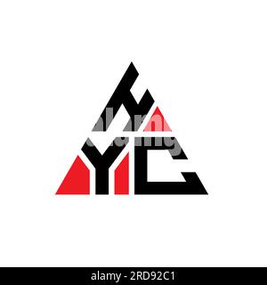 HYC-Logo mit Dreiecksbuchstaben und Dreiecksform. Monogramm mit HYC ...