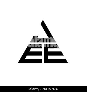 JEE-Logo mit Dreiecksbuchstaben und Dreiecksform. Monogramm mit JEE ...