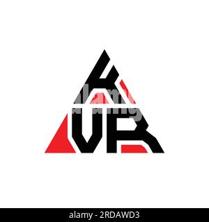 KVR-Logo mit Dreiecksbuchstaben und Dreiecksform. KVR-Dreieck-Logo ...