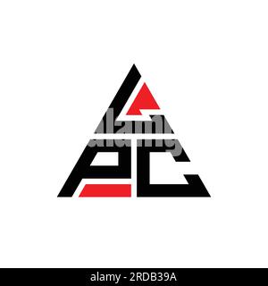 LPC-Logo mit Dreiecksbuchstaben und Dreiecksform. Monogramm mit dem LPC ...