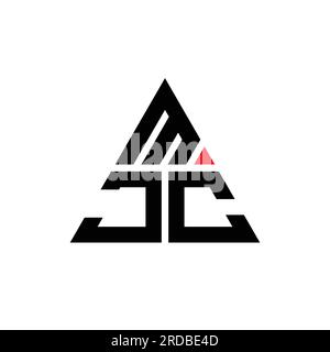 MJC-Logo mit Dreiecksbuchstaben und Dreiecksform. Monogramm mit MJC ...