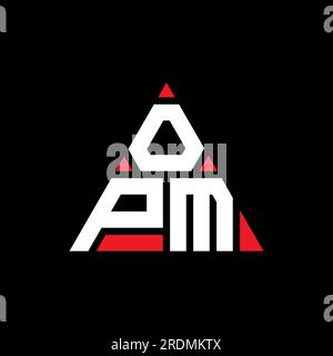 OPM-Logo mit Dreiecksbuchstaben und Dreiecksform. OPM-Monogramm mit ...