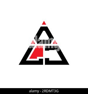 OLJ-Logo mit dreieckigem Buchstaben in Dreiecksform. Monogramm mit OLJ ...