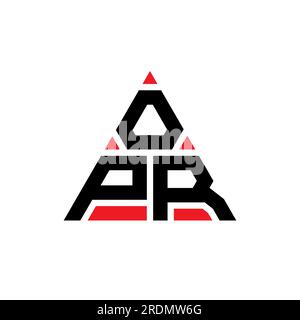OPR-Logo mit dreieckigem Buchstaben in Dreiecksform. OPR-Monogramm mit ...