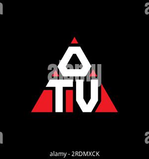 OTV-Logo mit Dreiecksbuchstaben und Dreiecksform. Monogramm mit OTV ...