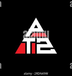 PTZ-Logo mit Dreiecksbuchstaben und Dreiecksform. PTZ-Dreieck-Logo ...