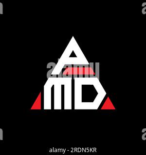 PMD-Logo mit Dreiecksbuchstaben und Dreiecksform. Monogramm mit PMD ...