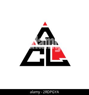 QCL-Logo mit dreieckigem Buchstaben in Dreiecksform. Monogramm mit dem ...