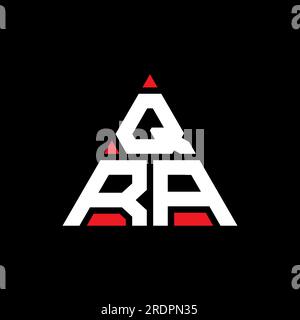 QRA-Logo mit dreieckigem Buchstaben in Dreiecksform. Monogramm mit dem ...