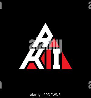 RKI-Logo mit Dreiecksbuchstaben und Dreiecksform. Monogramm mit dem RKI ...