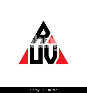 RUV-Logo mit Dreiecksbuchstaben und Dreiecksform. RUV Dreieck-Logo ...