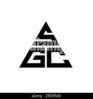 SGC-Logo mit Dreiecksbuchstaben und Dreiecksform. Monogramm mit SGC ...