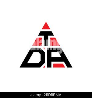 TDA-Logo mit Dreiecksbuchstaben und Dreiecksform. TDA-Dreieck-Logo ...