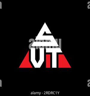 SVT-Logo mit Dreiecksbuchstaben und Dreiecksform. Monogramm mit SVT ...