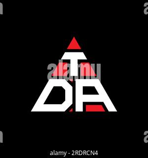 TDA-Logo mit Dreiecksbuchstaben und Dreiecksform. TDA-Dreieck-Logo ...