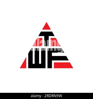 TWF-Logo mit Dreiecksbuchstaben und Dreiecksform. TWF-Dreieck-Logo ...