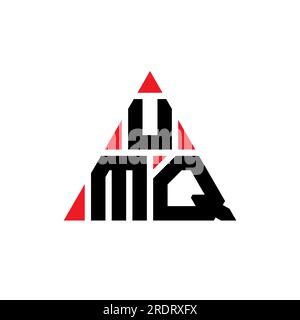 UMQ-Logo mit Dreiecksbuchstaben und Dreiecksform. Monogramm mit UMQ ...