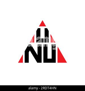 UNU-Logo mit Dreiecksbuchstaben und Dreiecksform. UNU-Monogramm mit ...