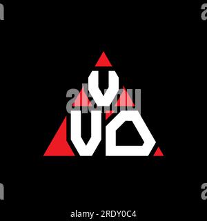 VVO-Logo mit Dreiecksbuchstaben und Dreiecksform. Monogramm mit VVO ...