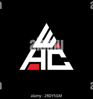 WHC-Logo mit Dreiecksbuchstaben und Dreiecksform. Monogramm mit WHC ...