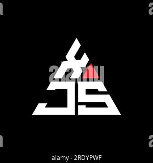 XJS-Logo mit dreieckigem Buchstaben in Dreiecksform. XJS-Dreieck-Logo ...