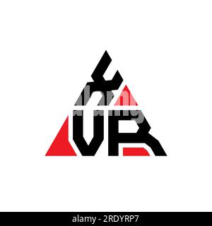 XVR-Logo mit Dreiecksbuchstaben und Dreiecksform. Monogramm mit XVR ...