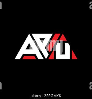 APU-Logo mit Dreiecksbuchstaben und Dreiecksform. APU-Dreieck-Logo ...