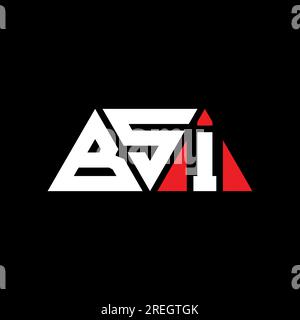 BSI-Logo mit Dreiecksbuchstaben und Dreiecksform. Monogramm mit BSI ...