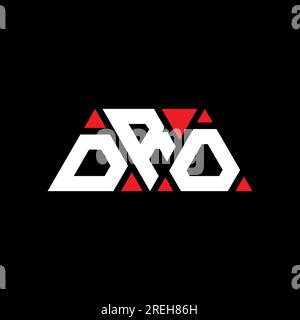 DRO-Dreieckslogo mit Dreiecksform. Monogramm mit DRO-Dreieck-Logo. DRO ...