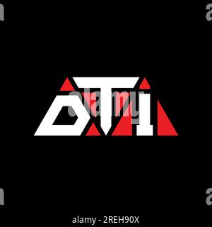 DTI-Logo mit Dreiecksbuchstaben und Dreiecksform. DTI-Dreieck-Logo ...