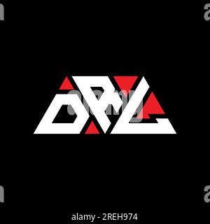 DRL-Logo mit Dreiecksbuchstaben und Dreiecksform. DRL-Dreieck-Logo ...