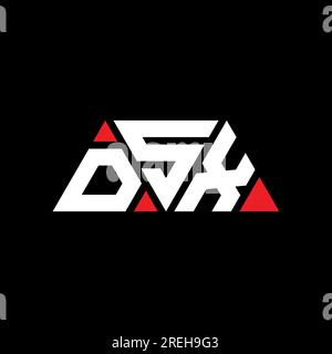 DSX-Logo mit Dreiecksbuchstaben und Dreiecksform. DSX-Dreieck-Logo ...