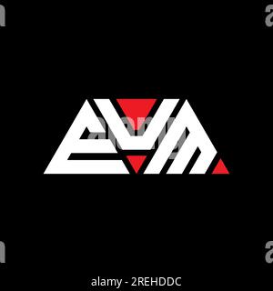 EUM-Logo mit Dreiecksbuchstaben und Dreiecksform. Designmonogramm mit ...