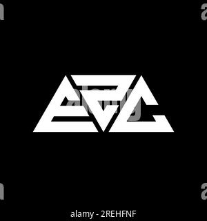 EZC-Logo mit Dreiecksbuchstaben und Dreiecksform. Monogramm mit EZC-Dreieck-Logo. EZC-Dreieck ...