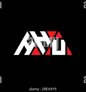 HHU-Logo mit Dreiecksbuchstaben und Dreiecksform. Monogramm mit HHU ...