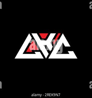 LKC-Logo mit Dreiecksbuchstaben und Dreiecksform. LKC-Dreieck-Logo ...