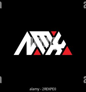 NMX-Logo mit Dreiecksbuchstaben und Dreiecksform. Monogramm mit NMX ...