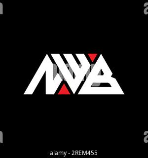 NWB-Logo mit dreieckigem Buchstaben in Dreiecksform. Monogramm mit NWB ...