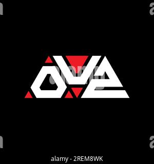OUZ-Logo mit Dreiecksbuchstaben und Dreiecksform. Monogramm mit OUZ ...