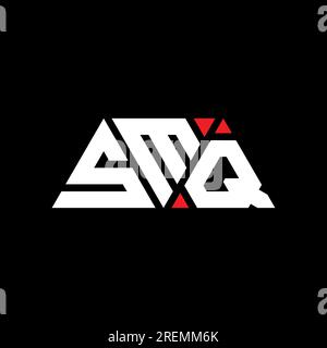 SMQ. Dreieckiges Logo in Dreiecksform. SMQ Dreieck-Logo-Monogramm. SMQ ...