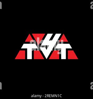 Logo mit Dreiecksbuchstaben in Dreiecksform. Monogramm mit TYT-Dreieck ...
