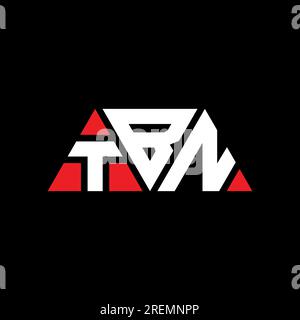 TBN-Logo mit Dreiecksbuchstaben und Dreiecksform. TBN-Dreieck-Logo ...