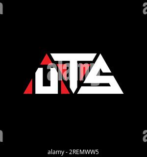 UTS-Logo mit Dreiecksbuchstaben und Dreiecksform. UTS Dreieck-Logo ...