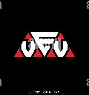 VEV-Logo mit Dreiecksbuchstaben und Dreiecksform. MONOGRAMM mit VEV ...