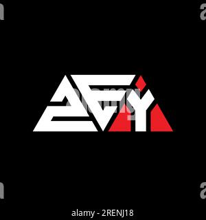 ZEY-Logo mit Dreiecksbuchstaben und Dreiecksform. Monogramm mit ZEY ...