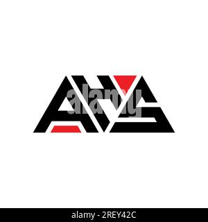 AHS-Logo mit dreieckigem Buchstaben in Dreiecksform. AHS-Monogramm mit ...