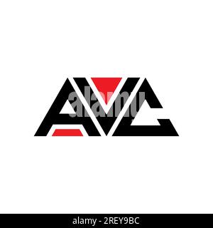 AVC-Logo mit Dreiecksbuchstaben und Dreiecksform. AVC-Dreieck-Logo ...