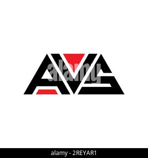 AVS-Logo mit dreieckigem Buchstaben in Dreiecksform. Monogramm mit dem ...