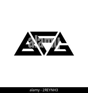 BFG-Logo mit Dreiecksbuchstaben und Dreiecksform. BFG-Monogramm mit ...